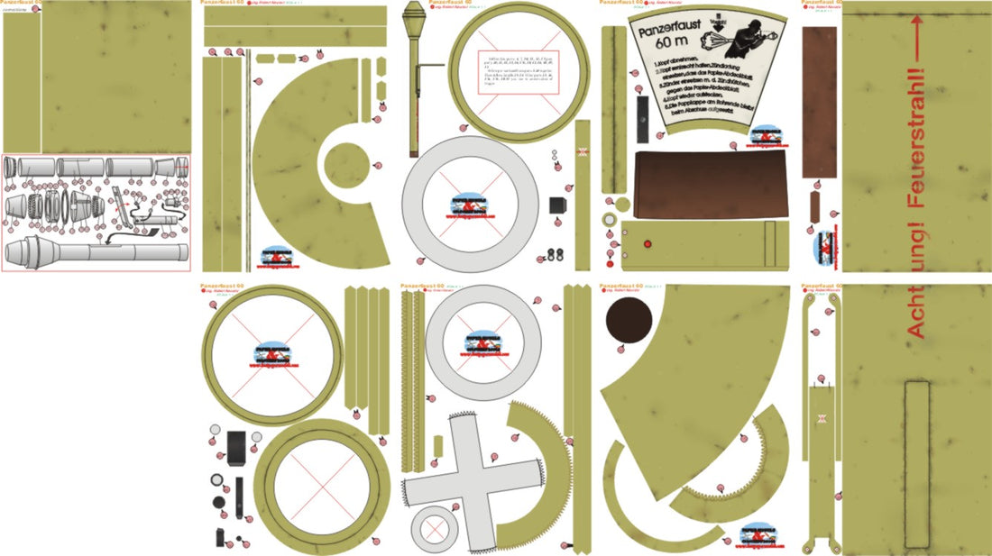 Panzerfaust 60m - Papercraft – Lobster's Papercrafts