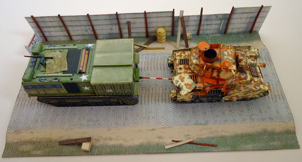 Diorama Falaise 1944 (M6HST+Panzer IV J) - Papercraft vehicle – Lobster ...