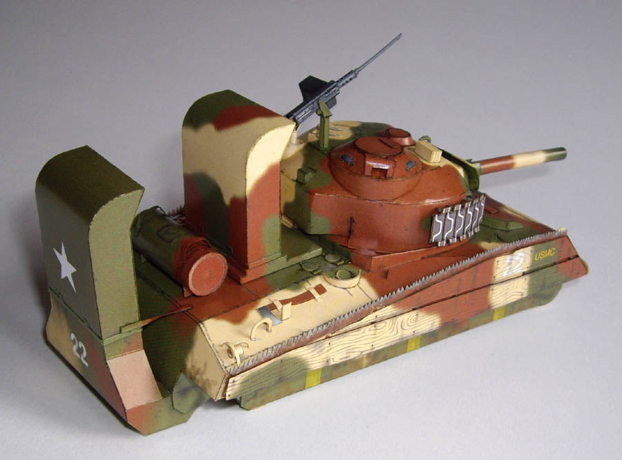 M4A3 Pacific Sherman - Papercraft vehicle – Lobster's Papercrafts