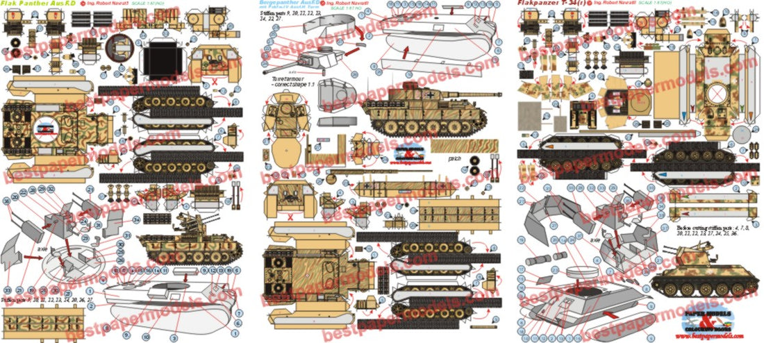German tanks of sPzAbt.653 - Papercraft vehicle – Lobster's Papercrafts