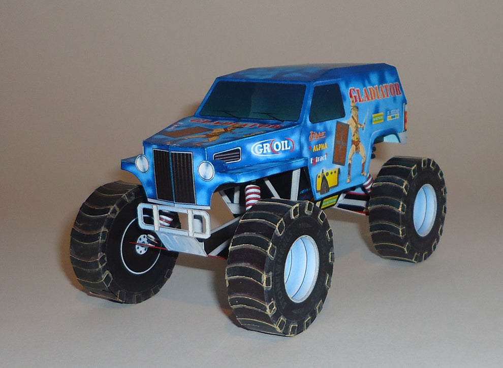 Monster truck I - Papercraft vehicle – Lobster's Papercrafts