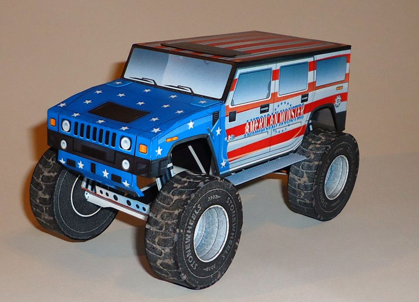 Monster truck III - Papercraft vehicle – Lobster's Papercrafts