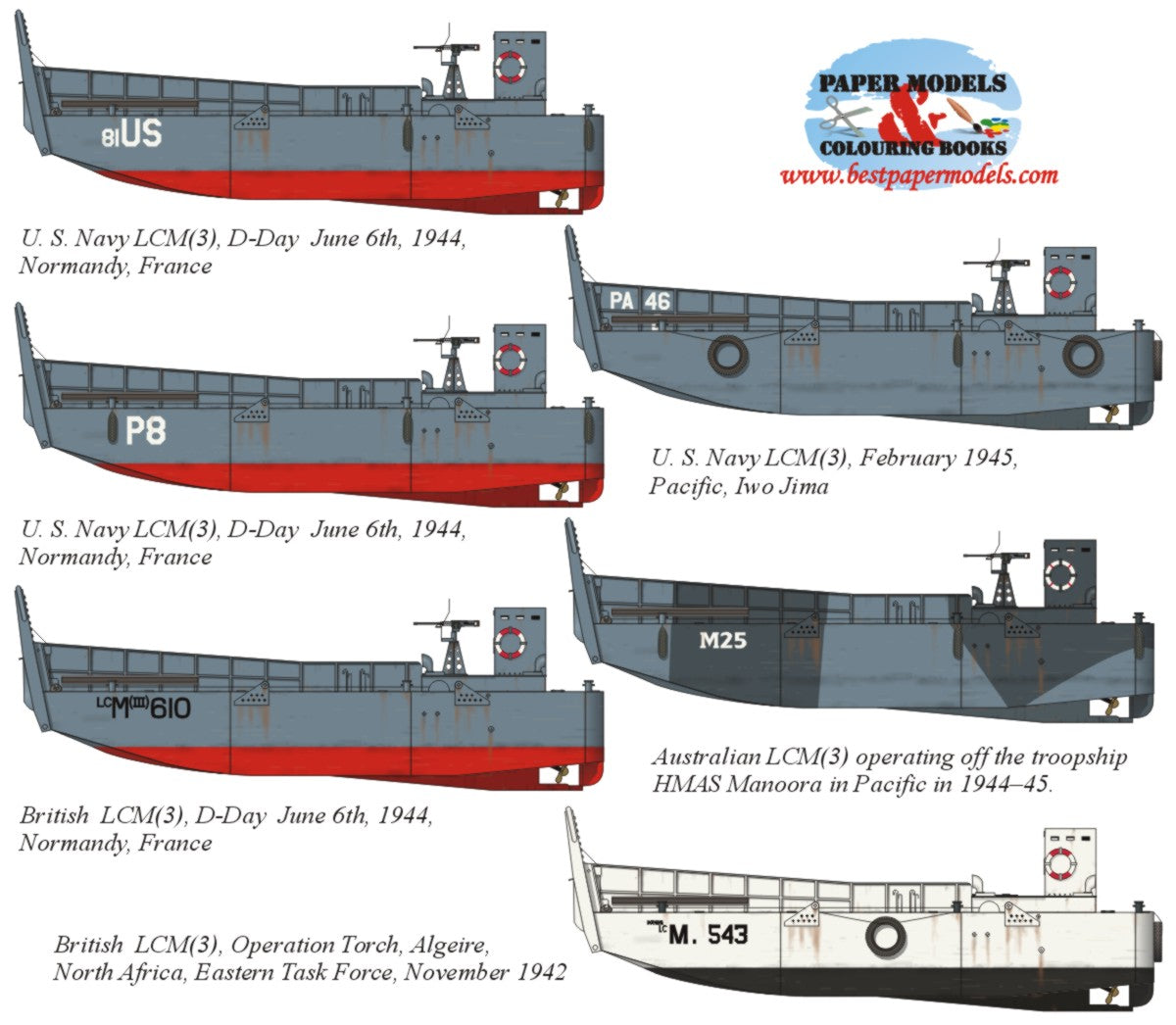 Landing boat LCM-3 - Papercraft ship – Lobster's Papercrafts