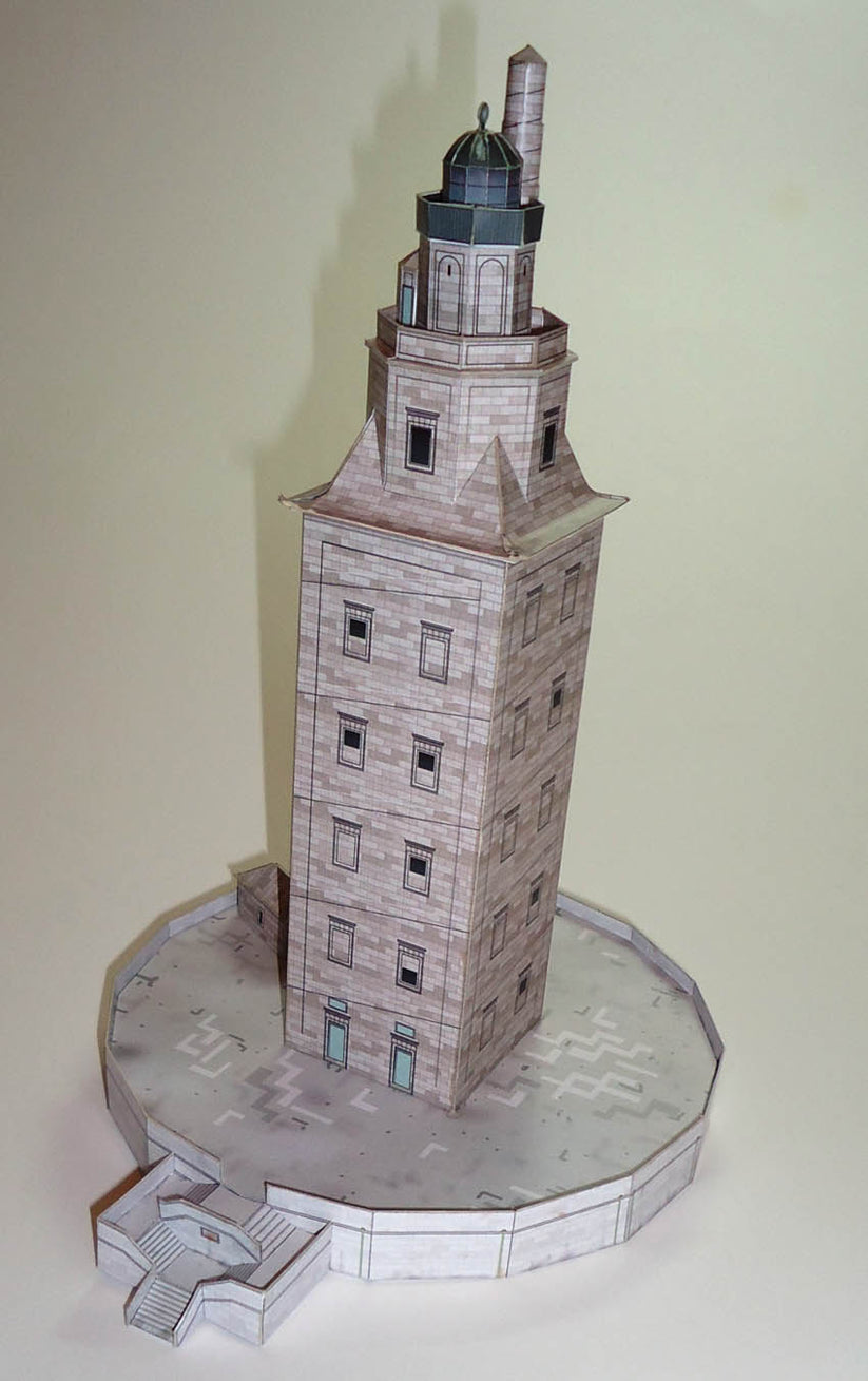 Lighthouse Torre de Hercules - Papercraft building – Lobster's Papercrafts