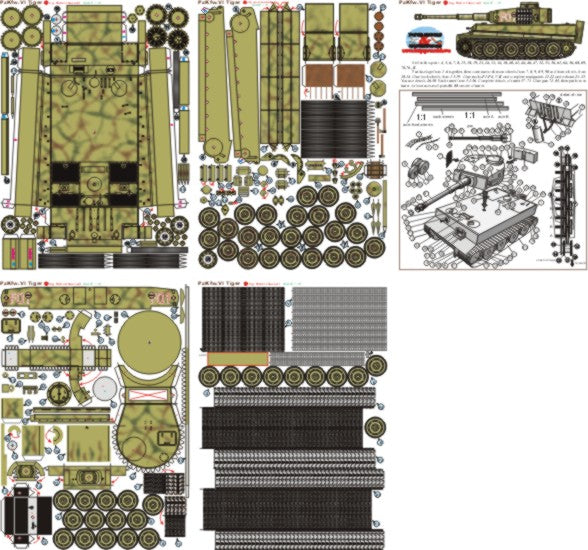 German heavy tank Tiger I late version - Papercraft vehicle – Lobster's ...